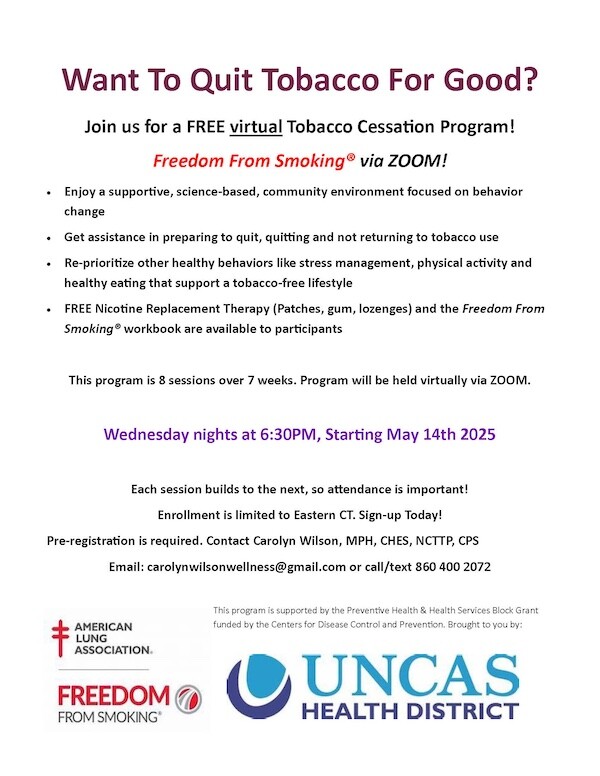 Tobacco Cessation Program - Uncas Health District